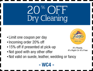 Dry Cleaning Coupons & Deals | Fazio Cleaners